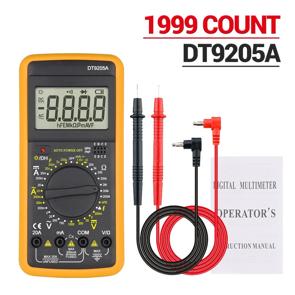Digital Multimeter DT-9205A – WEMOS STORE