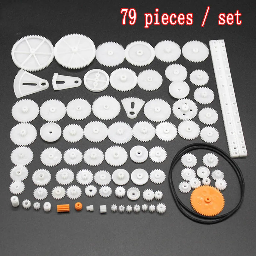 Mixed Plastic Gear Gearbox – 79pcs – WEMOS SHOP