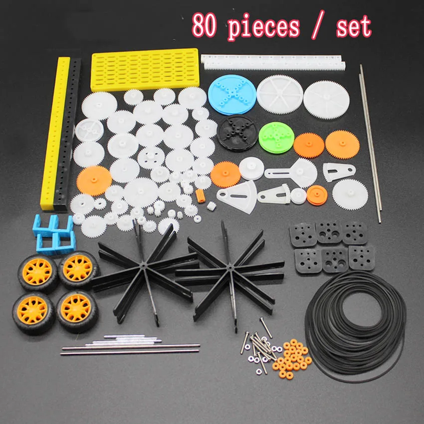 Mixed Plastic Gear Gearbox – 80pcs – WEMOS STORE
