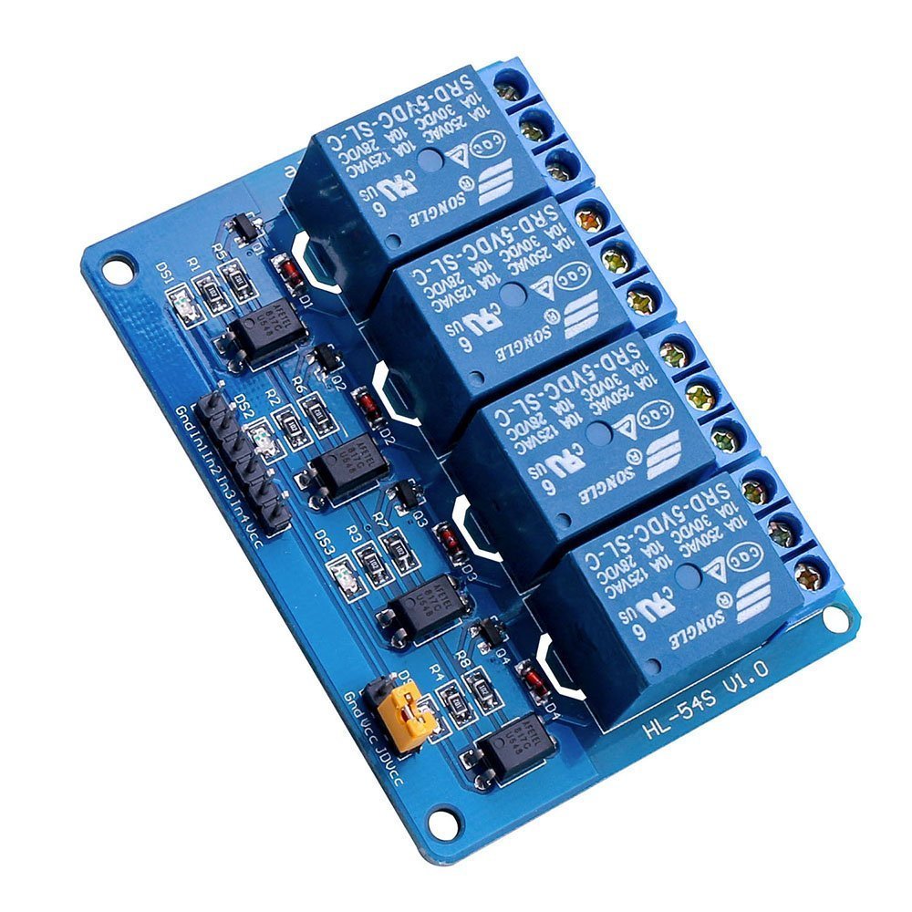 Relay module 4 chain 5V HW-316 – WEMOS STORE