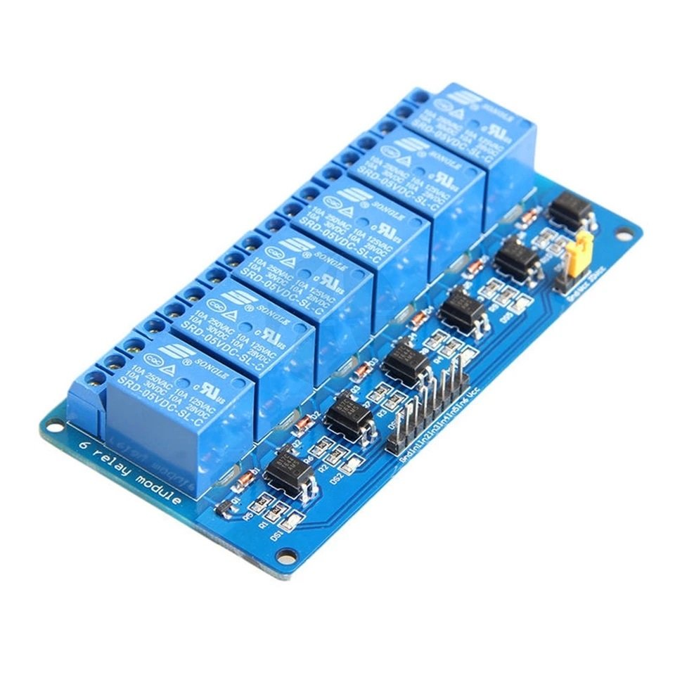 Relay module 6 chain 5V HL-56S – WEMOS STORE