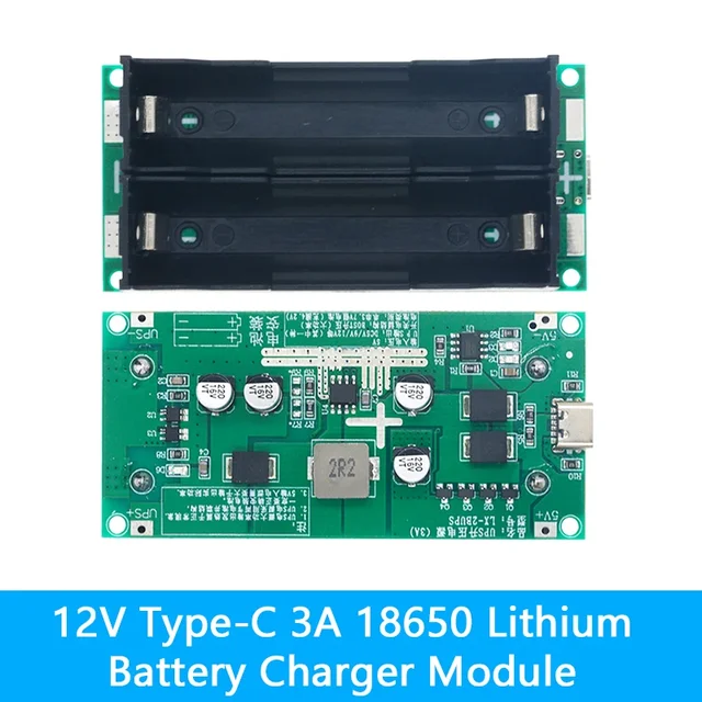 Type-C 15W 3A 18650 Lithium Battery Charger Module DC-DC Step Up ...