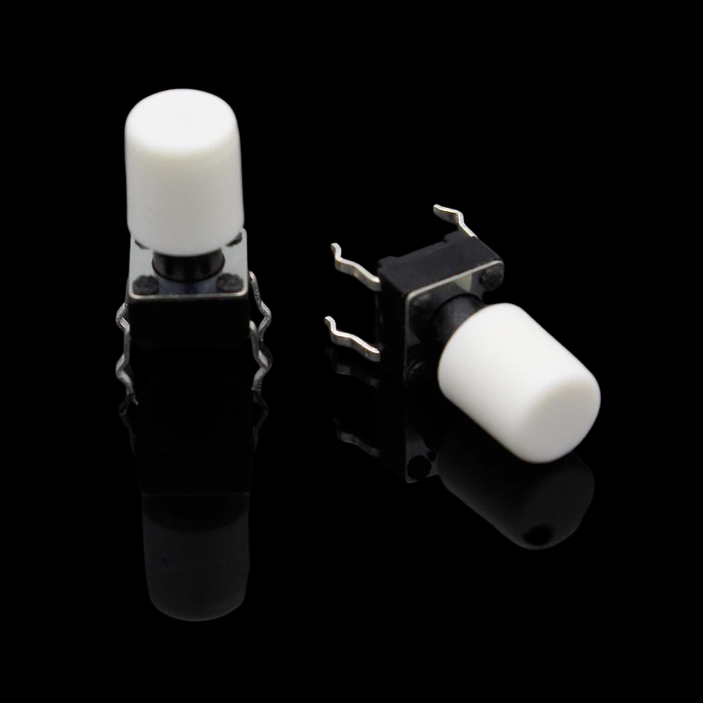 White plastic cap G63 for Push button 6×6mm – WEMOS STORE