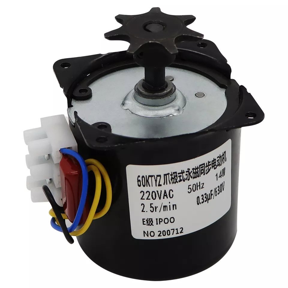 Turning motor 60KTYZ 220V 2.5RPM 14W 350N/CM – WEMOS STORE